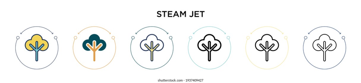 Steam Jet Icon Filled Thin Line Stock Vector (Royalty Free) 1937409427 ...