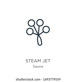 Steam Jet Icon Thin Linear Steam Stock Vector (Royalty Free) 1693779559 ...