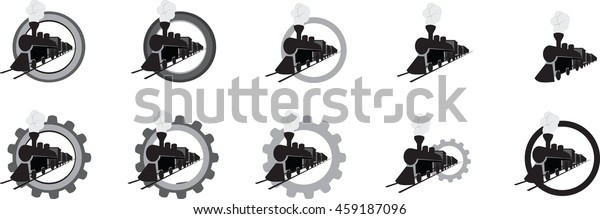 Steam Locomotive Logo Stock Vector (Royalty Free) 459187096 | Shutterstock