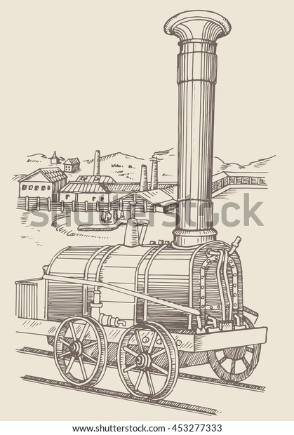Steam Locomotive Model First Russian Steam: เวกเตอร์สต็อก (ปลอดค่า ...