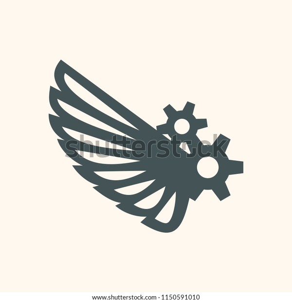 Steam Punk Mechanical Wing Quality Vector Stock Vector (Royalty Free ...