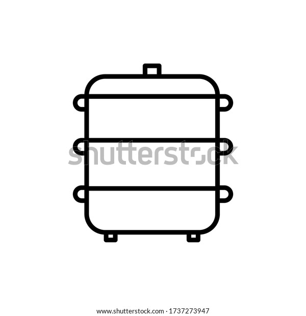 Steamer Icon Outline Style Vector Your Stock Vector (Royalty Free ...