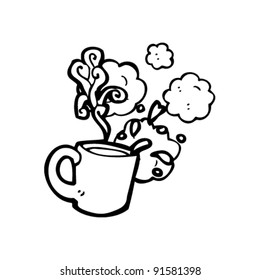 Steaming Hot Mug Coffee Cartoon Stock Vector (Royalty Free) 91581398