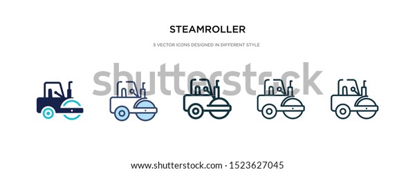 Steamroller Icon Different Style Vector Illustration: vector de stock ...