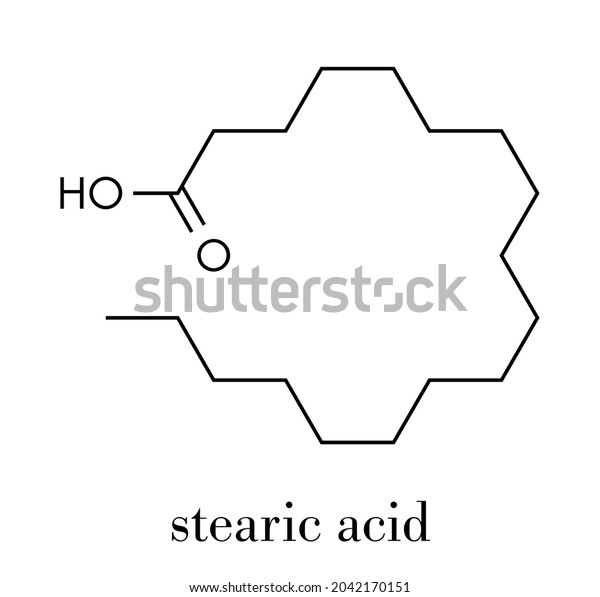 Stearic Acid Saturated Fatty Acid Molecule Stock Vector (Royalty Free ...
