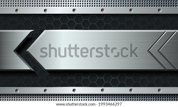 Steel Arrow Technology Backgroundvector Illustration Stock Vector ...
