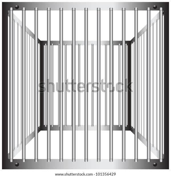 Steel Cages Vertical Bars Vector Illustration Stock Vector (Royalty ...