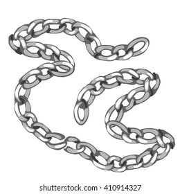 Steel Chain Vector Illustration Stock Vector (Royalty Free) 410914327 ...