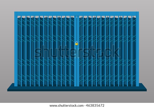 Steel Folding Sliding Door Vector Flat Stock Vector (Royalty Free ...