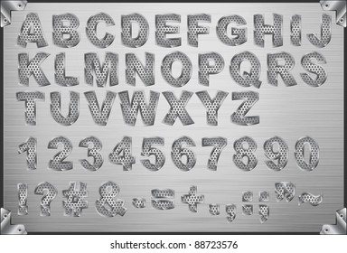 Steel Font Stock Vector (Royalty Free) 88723576 | Shutterstock