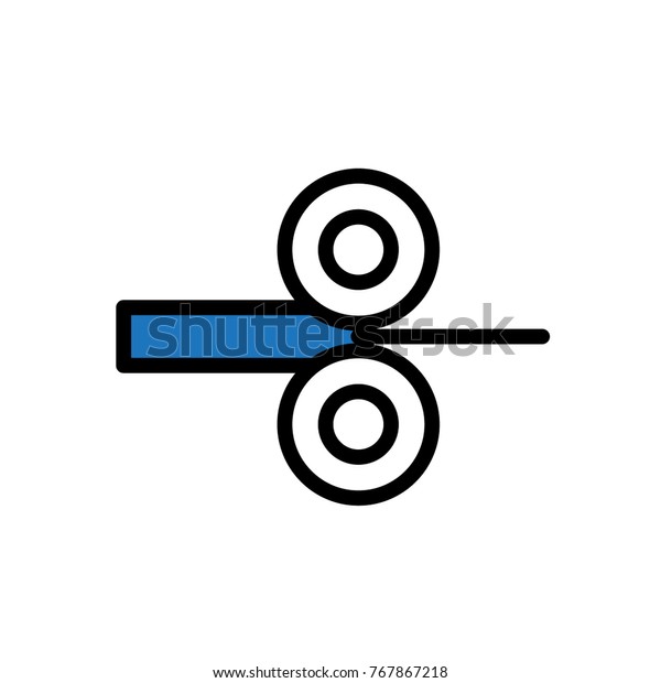 Steel Rolling Vector Icon Stock Vector (Royalty Free) 767867218 ...
