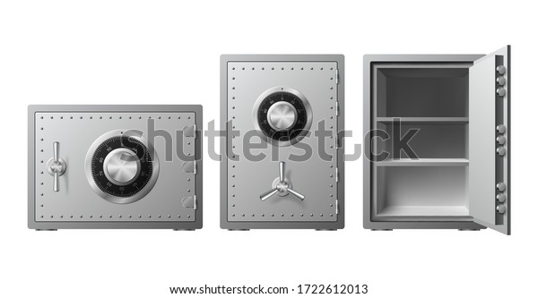 Steel Safe Combination Lock Isolated On Stock Vector (Royalty Free ...
