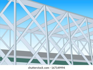 Steel Welded Bridge Construction Using Profiled: เวกเตอร์สต็อก (ปลอดค่า ...