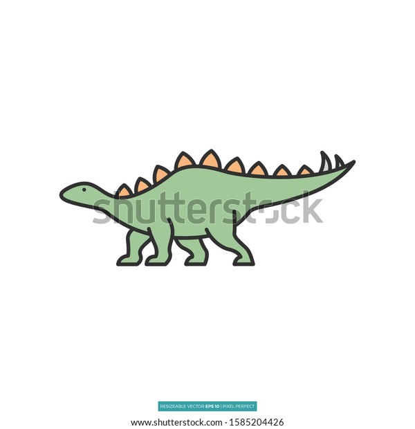 Stegosaurus Icon Vector Illustration Logo Template Stock Vector ...
