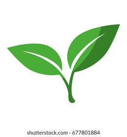 Stem Leaves Icon: vector de stock (libre de regalías) 677802889