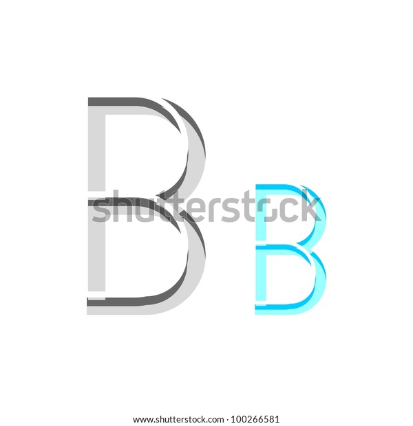 Stencil Font Letter B Stock Vector (Royalty Free) 100266581 | Shutterstock
