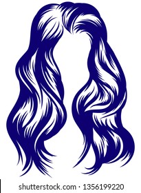Stencil Hair Vector Stock Vector (Royalty Free) 1356199220 | Shutterstock