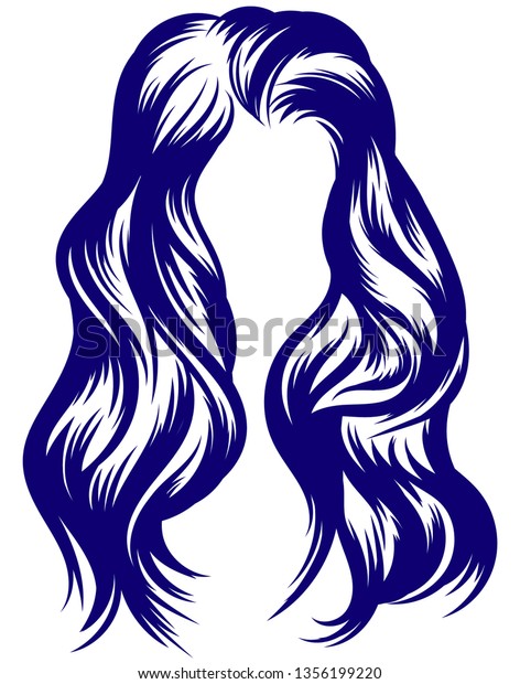 Stencil Hair Vector Stock Vector (Royalty Free) 1356199220 | Shutterstock