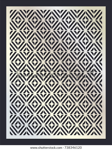 Stencil Layered Diamond Pattern Laser Cut Stock Vector (Royalty Free ...