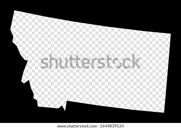 Stencil Map Montana Simple Minimal Transparent Stock Vector (Royalty ...