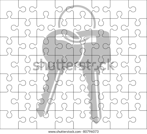 Stencil Puzzle Pieces Keys Stencil Vector Stock Vector (Royalty Free ...