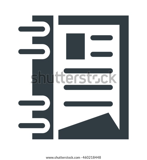 Steno Pad Vector Icon Stock Vector (Royalty Free) 460218448 | Shutterstock