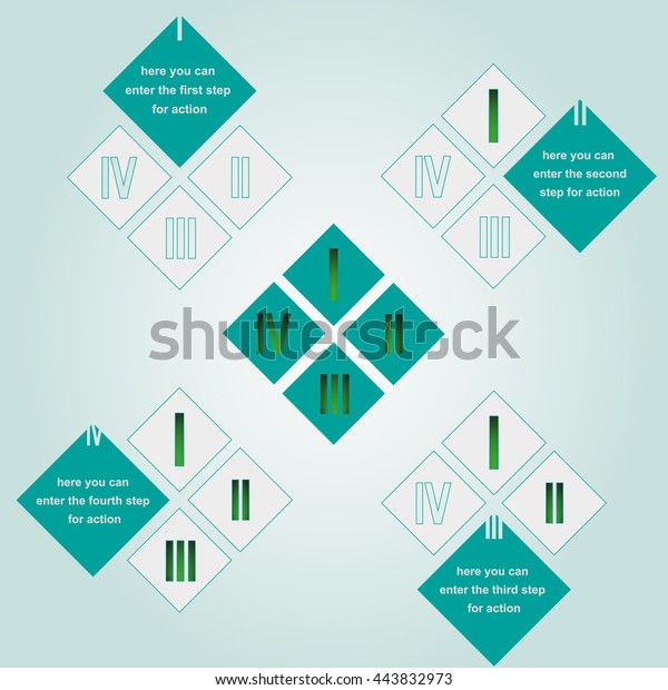 Step By Step Check 4 Steps Stock Vector (Royalty Free) 443832973 ...