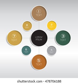 Step By Step Circle Round Info Stock Vector (Royalty Free) 478706188 ...