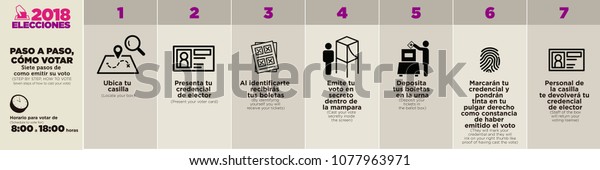 Step By Step Infographics How Vote Stock Vector (Royalty Free ...