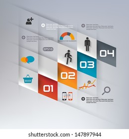 Step By Step Infographics Illustration Stock Vector (Royalty Free ...