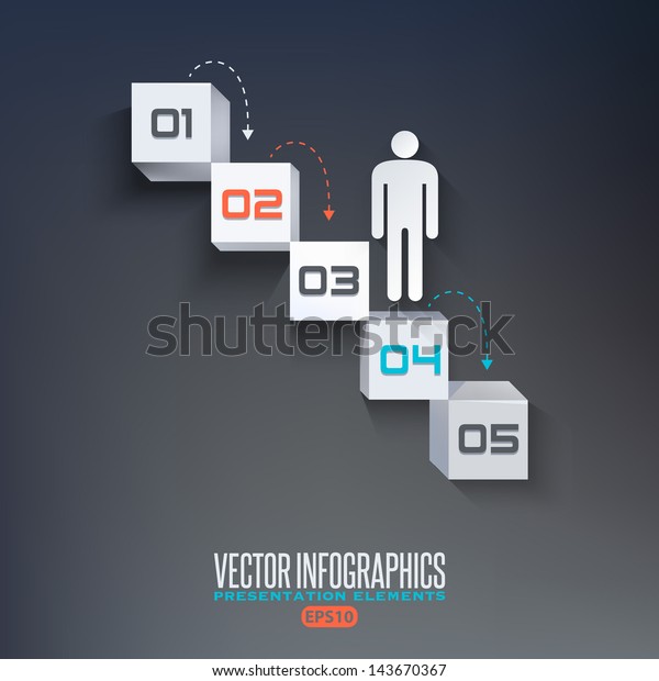 Step By Step Infographics Illustration Stock Vector (Royalty Free ...