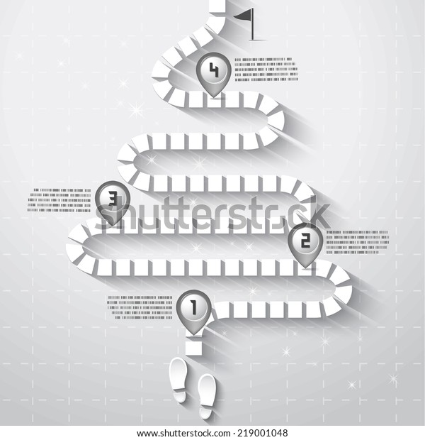 Step By Step Infographics Pathway Map: vetor stock (livre de direitos ...