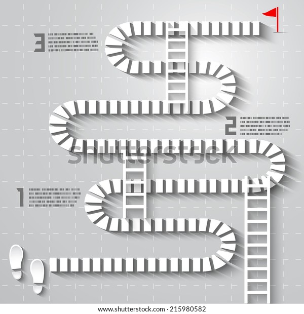 Step By Step Infographics Pathway Numbers Stock Vector (Royalty Free ...
