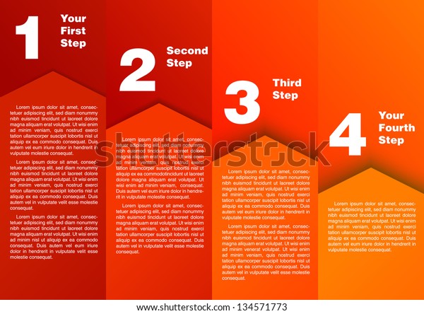 Step By Step Progress Diagram Vector Stock Vector (Royalty Free ...