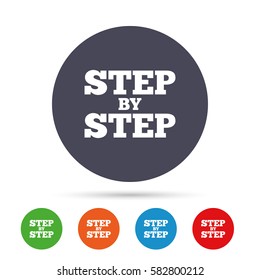 Step By Step Sign Icon Instructions Stock Vector (Royalty Free ...