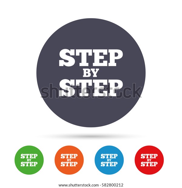 Step By Step Sign Icon Instructions Stock Vector (Royalty Free ...