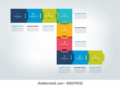 Step By Step Template Chart Diagram Stock Vector (Royalty Free ...