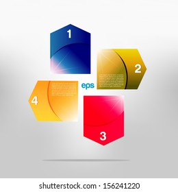 Step Diagram Vector Infographics Stock Vector (Royalty Free) 156241220 ...