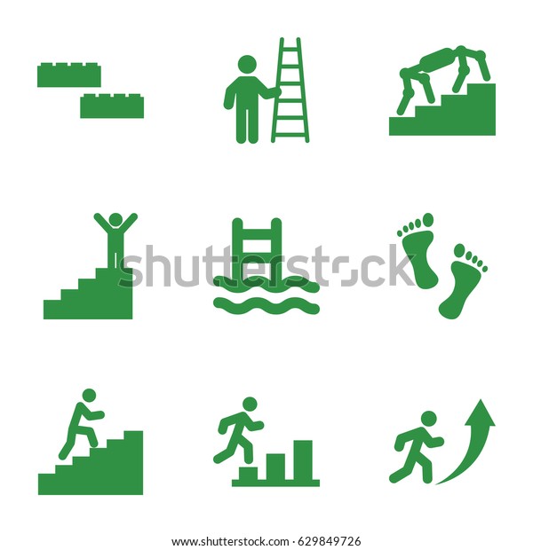 Step Icons Set Set 9 Step Stock Vector (Royalty Free) 629849726