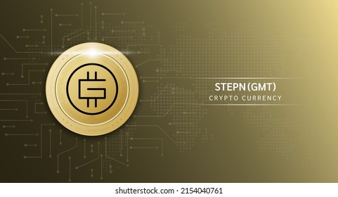 Stepn Coin Cryptocurrency Token Symbol Crypto Stock Vector (Royalty ...