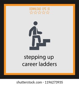 Stepping Career Ladders Vector Icon Stock Vector (Royalty Free ...