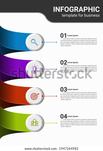 Steps Business Process Infographics Element Timeline Stock Vector ...