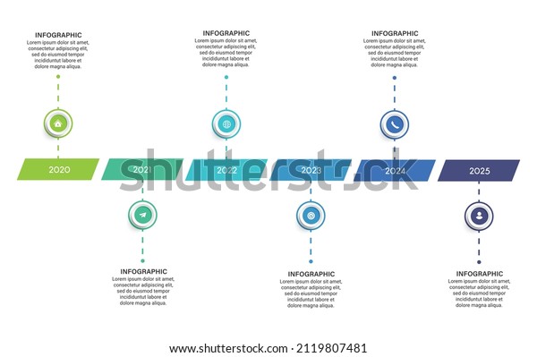 Steps Business Timeline Process Infographic Template Stock Vector ...
