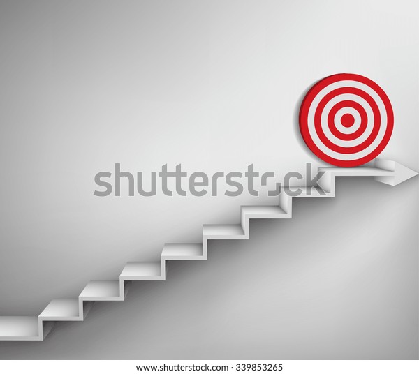 Steps Goal Target Business Concept Stock Vector (Royalty Free ...