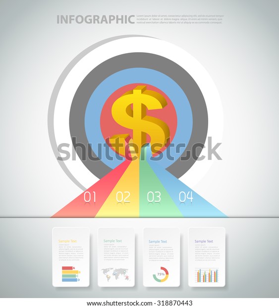 Steps Target Infographic Template Can Be Stock Vector (Royalty Free ...
