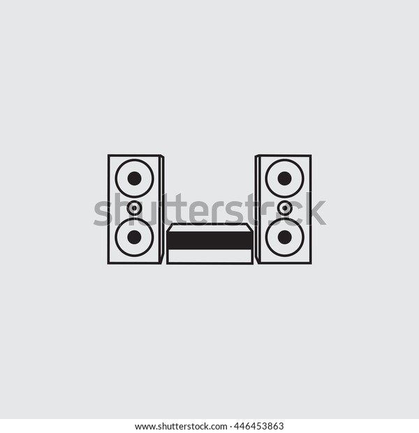 Stereo Hifi System Line Icon Outline Stock Vector (Royalty Free) 446453863