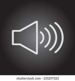 Stereo Sound Symbol Black Gradient Background Stock Vector (Royalty ...