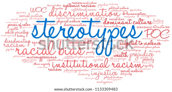 Stereotypes Word Cloud On White Background Stock Vector (Royalty Free ...