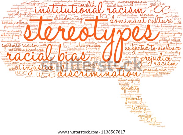 Stereotypes Word Cloud On White Background Stock Vector (Royalty Free ...