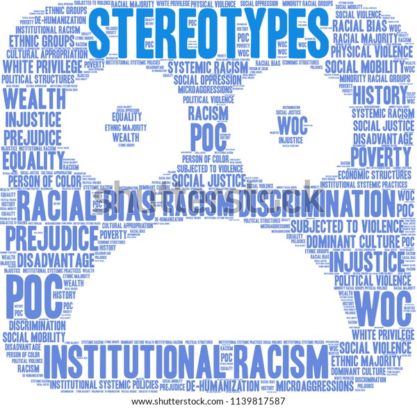 Stereotypes Word Cloud On White Background Stock Vector (Royalty Free ...